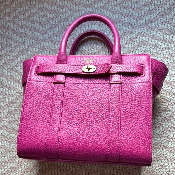 Mulberry | Bags | Mulberry Pink Satchel With Luxurious Textured Leather ...
